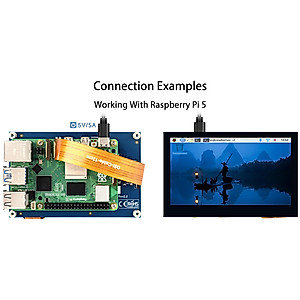 waveshare 4.3 inch DSI LCD Display for Raspberry Pi 4B/3B+/3A+/3B/2B/B+/A+/Compute Module 3+/3/4, 800×480 Touchscreen Capacitive IPS Screen Monitor, Support Raspbian/Ubuntu/Kali /WIN10 IoT/Retropie