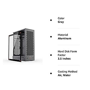 C1(C1 Upgraded Version)Micro ATX Computer Case for PC 2023 Mid Tower Aluminum Alloy Large Side Penetration MATX ITX Gaming Case in-Line Long Graphics Card ATX Power Supply 240 Water-Cooled Hard Drive