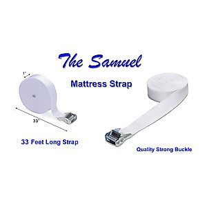 The Samuel Bed Bridge Twin to King Connector Mattress Strap - Twin Connector for Converting Split Twins or Twin XL to King | 33ft Long Mattress Joiner Connecting Belt - Convert Twin Beds into King