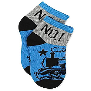 Thomas the Train & Friends Boys 6 pack Socks (Small (4-6), Thomas Grey/Multi)