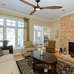 MINKA-AIRE F868L-GM/SG Sleek 60 Inch Smart Ceiling Fan with DC Motor and LED Light in Gun Metal Finish and Seashore Gray Blades Compatible with Alexa, Nest, Ecobee, Google Home and iOS/Android App