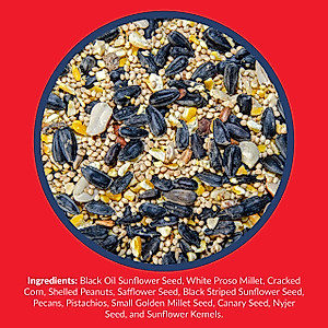 Lyric Supreme Wild Bird Seed, Wild Bird Food Mix with Nuts and Sunflower Seeds, 20 lb. Bag