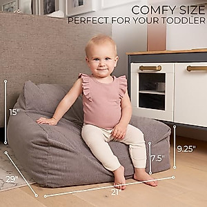 Soft Memory Foam Bean Bag Chair for Toddlers - Fits Any Nursery or Living Room