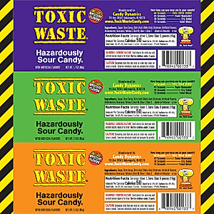 TOXIC WASTE | 3-Pack Toxic Waste Special Edition Drums of Assorted Sour Candy - 5 Flavors and 1 NEW Mystery Flavor (1.7 oz)