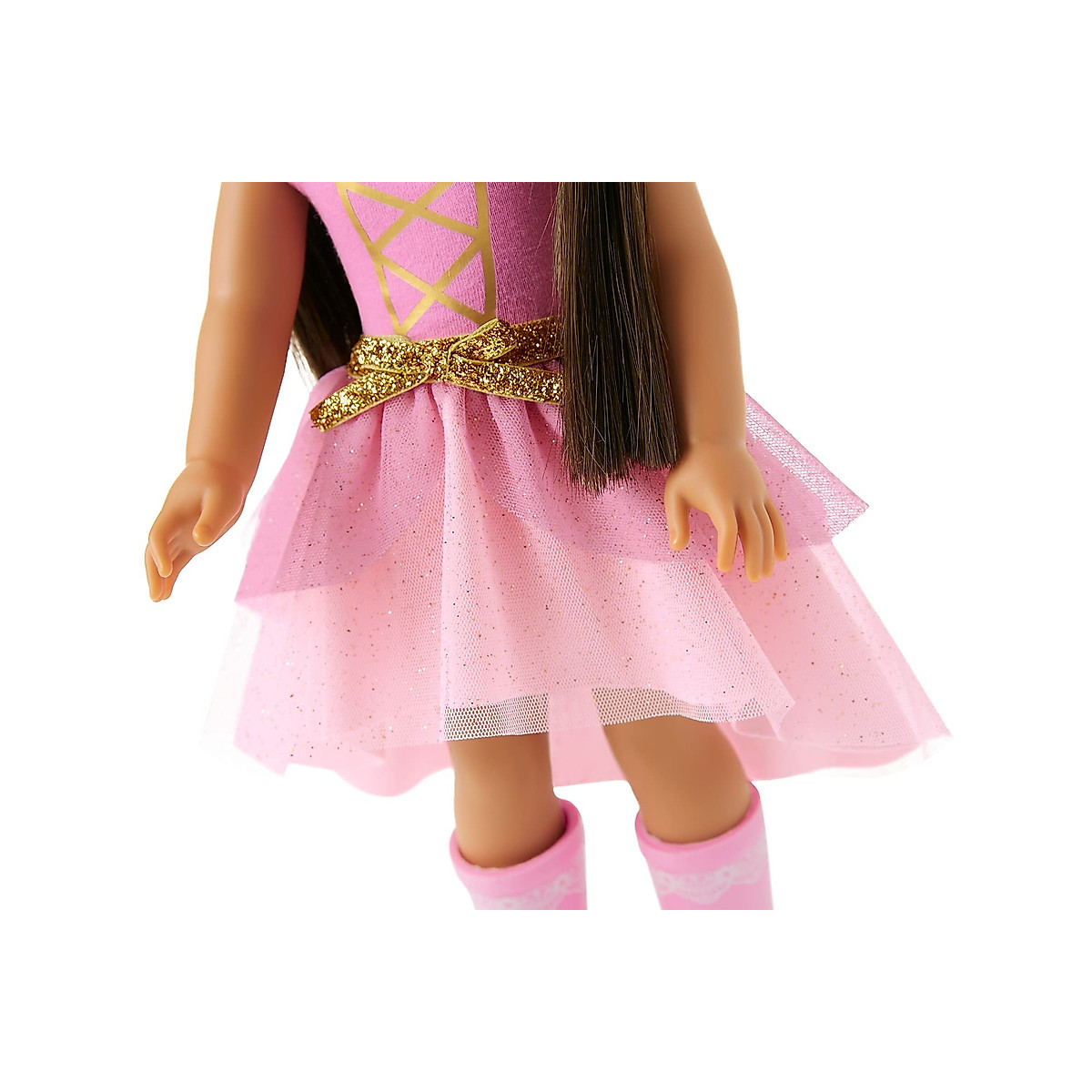 American Girl WellieWishers 14.5-inch Ashlyn Doll with Pink Leotard, Glitter Skirt, Headband, and Boots, For Ages 4+