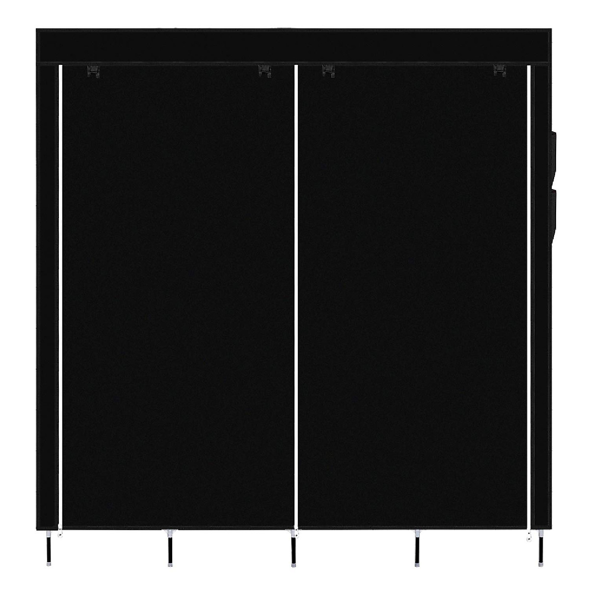 SECRET DESK 67" Wardrobe Closet for Hanging Clothes - Stand Up Closet, Pop Up Closet, Easy Lift Closet Box, Wardrobe Oversized Storage Basket, Wardrobe Closet with Drawers, Portable Wardrobe (Black)