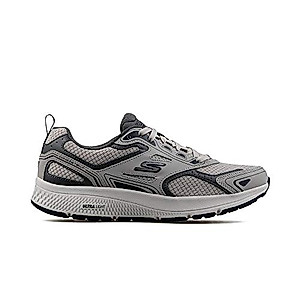 Skechers mens Go Run Consistent - Performance Running & Walking Shoe Sneaker, Grey/Navy, 10.5 X-Wide US