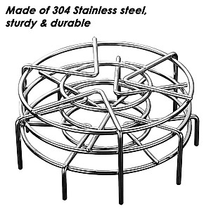 Set of 3, Stainless Steel Trivet Rack Stand, SourceTon 3 Sizes Heavy Duty Pressure Cooker Steam Rack, Steaming Rack, Pot Pan Cooking Stand- 1.2 Inch, 2 Inch, 2.6 Inch