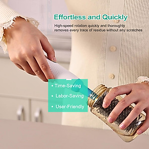 KINTTO Electric Bottle Brush Cleaner with Rechargeable, Cleaning for Baby/Water/Wine/Thermos Bottles, Waterproof 2 Nipple and Straw Silicone Brush 1500mAh