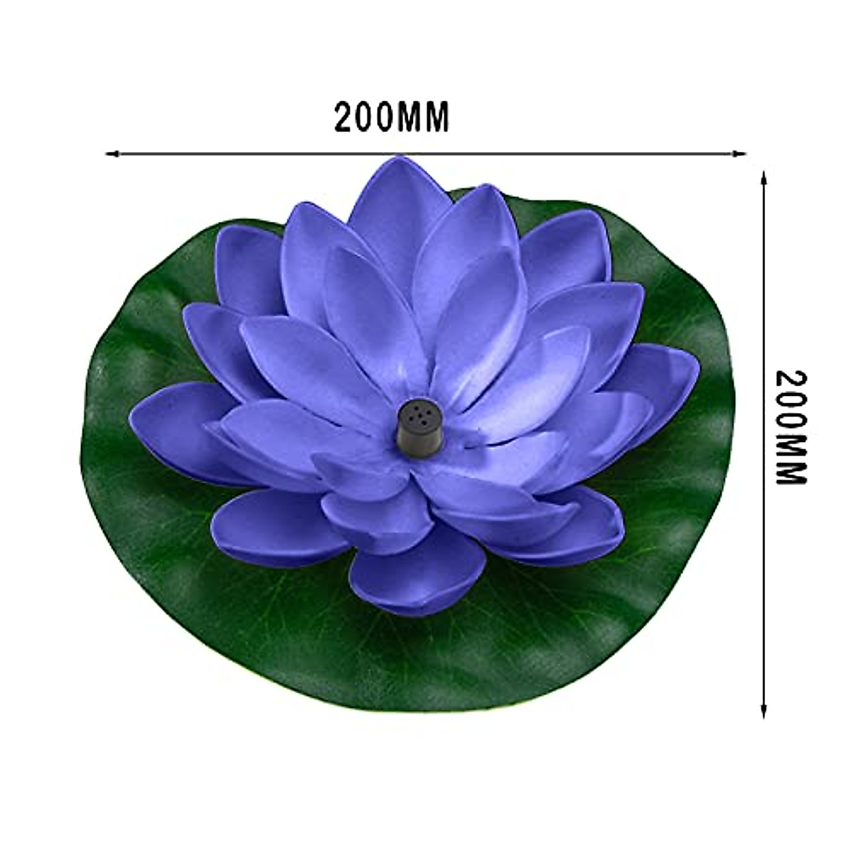 Yhjh Solar Waterscape Garden Floating Flower Fountains for Bird Bath, Fish Tank, Pool Inflatable Swimming Pool Toys (Blue, One Size)