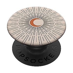 Minimal Boho Shining Crescent Moon Bohemian Aesthetic PopSockets Standard PopGrip