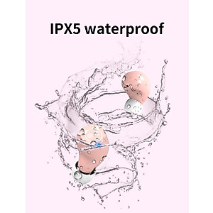 Togetface Bluetooth Kids Earbuds, Pink Wireless Earbuds for Girls and School Classroom Earpods Small Ears Headphone Earphones Airpods in-Ear Headset