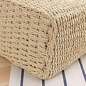 H.S.G.K Women's Summer Handbag Casual Multifunctional Shoulder Bags Straw Handbag Ladies Vintage Square Basket