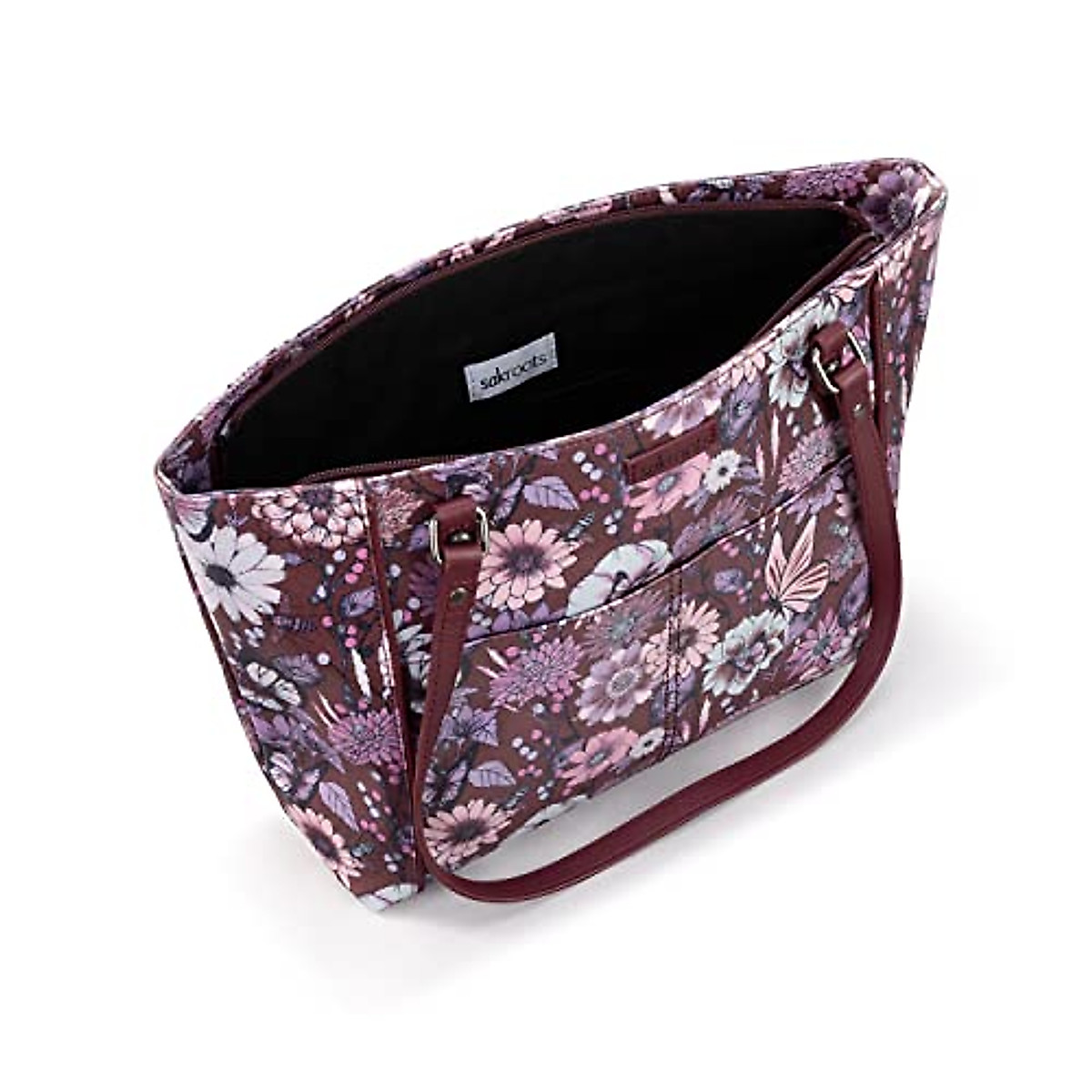 Sakroots Metro Tote Bag, Cabernet in Bloom