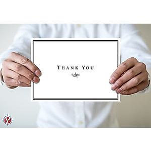 Thank You Greeting Cards and Envelopes – Thank You Notes for Small Business, Weddings, Christmas, Holidays, Birthdays, Baby Bridal Showers, Graduation, All Occasion – 4.25" x 5.5" – 25 per Pack