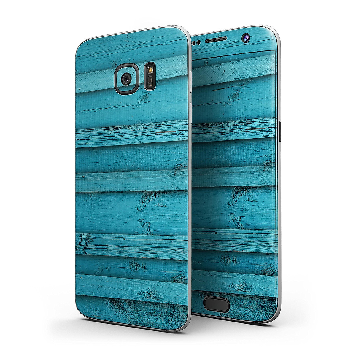 Design Skinz Design Skinz Signature Blue Wood Planks Full-Body Wrap Decal Skin-Kit for The Galaxy S7 Edge
