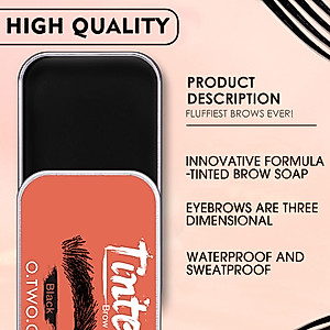 IONSGAKO Tinted Eyebrow Soap Kit, Brow Styling Soap Long Lasting Hold Eyebrow Soap Wax Long Lasting Waterproof Clear Brow Gel For Eyebrow Makeup Soap Brows Kit - Light Brown