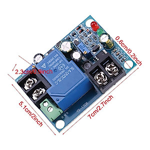 12V/24V/36V/48V Control Module, 30A Automatic Battery Charger Charging Controller Battery Charging Protection Module(12V)