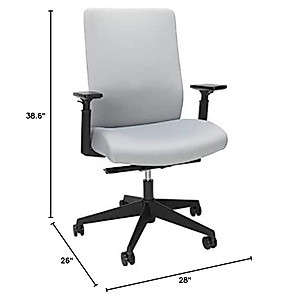 HON Basyx Biometryx Commercial-Grade Fabric Upholstered Task Chair, Grey