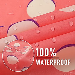 SaphiRose Lightweight Kids Rain Poncho Jacket Waterproof Outwear Rain Coat Pink Polka Dot X-Large