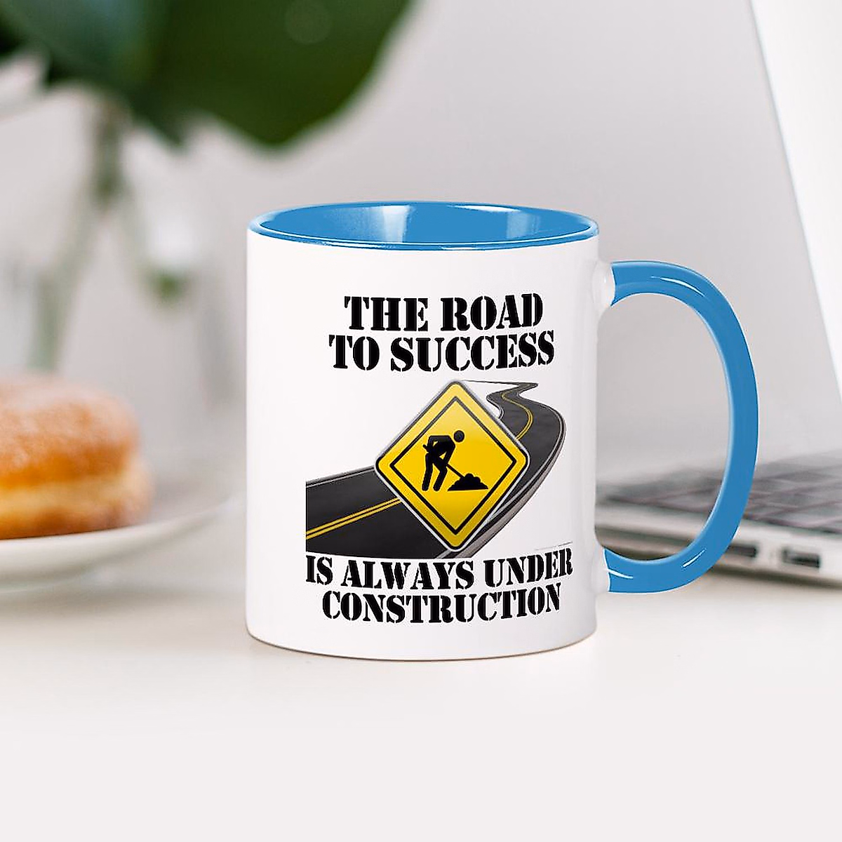 CafePress The Road To Success Is Always Under Construction M Ceramic Coffee Mug, Tea Cup 11 oz