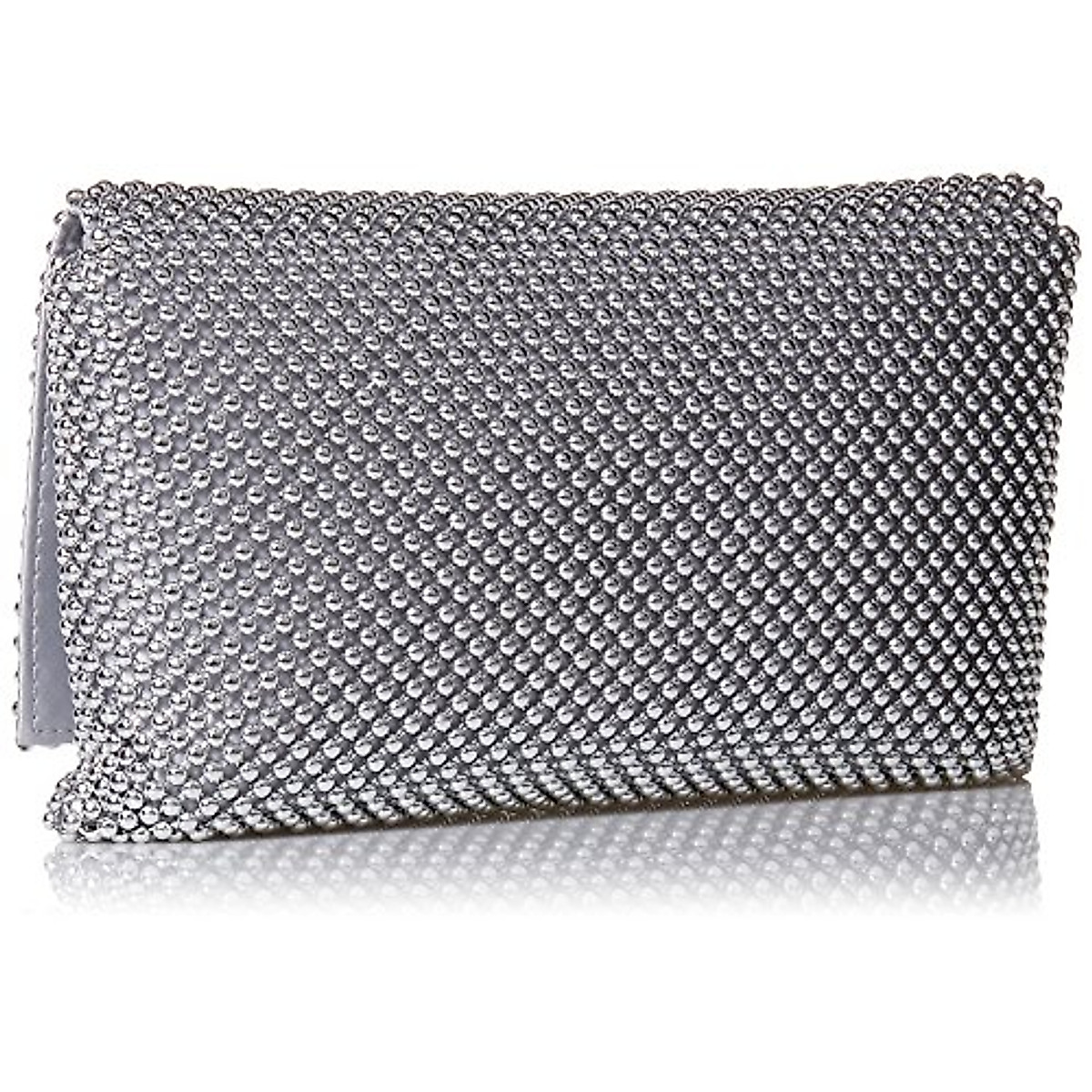 Jessica McClintock Trina Mesh Clutch, Silver