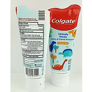 Colgate Kids 3.5 oz 3-Pack Dinosaurs Mild Bubble Fruit Flavor Toothpaste Fluoride Cavity & Enamel Protection