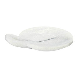 Creative Co-Op Small Marble Handle Dish, 4", White