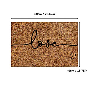 TUNKENCE Indoor Doormat Floor Mat Valentine's Day Living Room Bedroom Red Love Heart Rug Valentine's Day Home Decoration Kitchen Rug