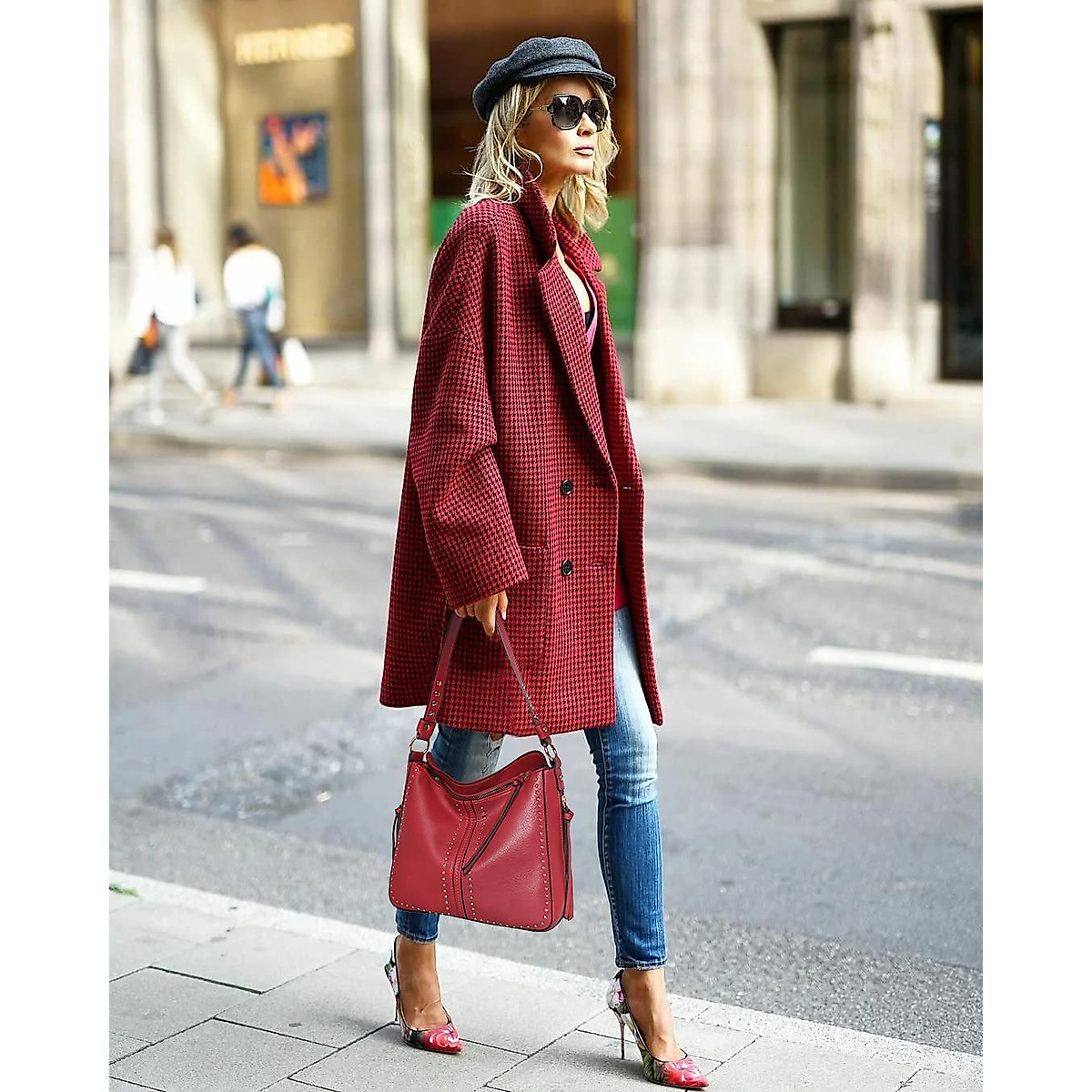 Montana West Tote Bag for Women Hobo Purses Leather Handbags Satchel Bags Red MWC-1001S-3RD