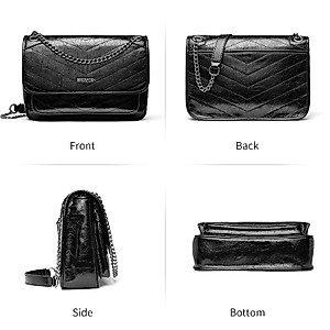 BOSTANTEN Shoulder Bags for Women Genuine Leather Designer Purses Handbags Small Top Handle Satchel Bags