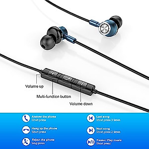 USB C Wired Earphones, HiFi Stereo Magnetic USB Type C Headphones for Laptop with Microphone, Noise Isolation Headset Compatible for iPhone 15 Pro Samsung Galaxy S23+ S22 Ultra Pixel 7 6a OnePlus