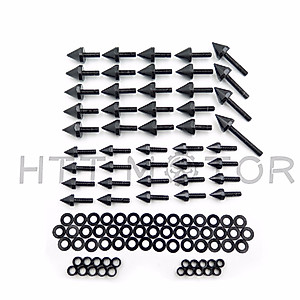 HTTMT MT215-008- Black Spike Fairing Bolts Compatible with 1999-2000 CBR 600 F4 2001-2007 Cbr600 F4I
