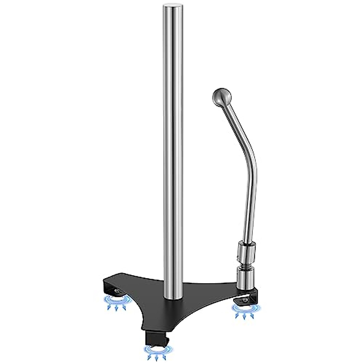 Paper Towel Holder Stand for Kitchen,Upgraded Countertop freestanding Paper Roll Holder for Kitchen Bathroom Outdoor, Flexible Tension Arm Weighted Base Suction Cups for Stability,Easy One Hand Tear