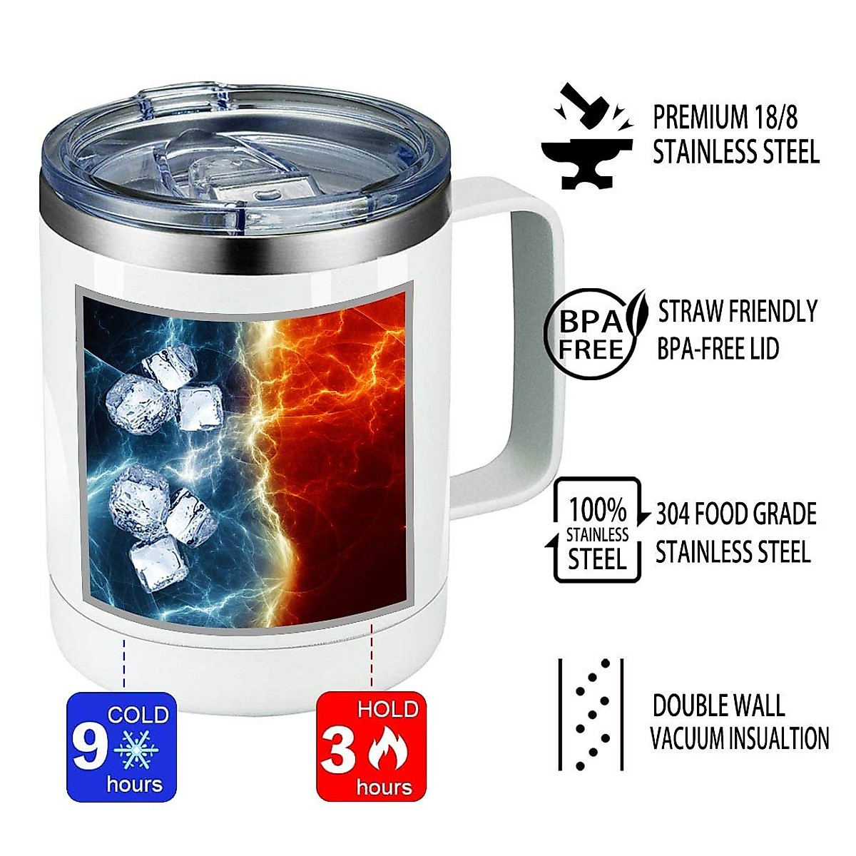 CHIEN-CHI LILI Good Morning Beautiful Tumbler Stainless Steel Insulated Wine Tumbler, Novelty Travel Mug Gifts for Beautiful Woman Mothers Day Boss Lady Wife Aunt Mom Grandma Daughter Her Lover Girl