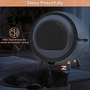 Self Cleaning, DECEMPADS Automatic,Safety Protection Extra Large Cabin Weight Sensor APP Control Timer No Scooping Smart Cat litter box Washable Cleaning Cabin