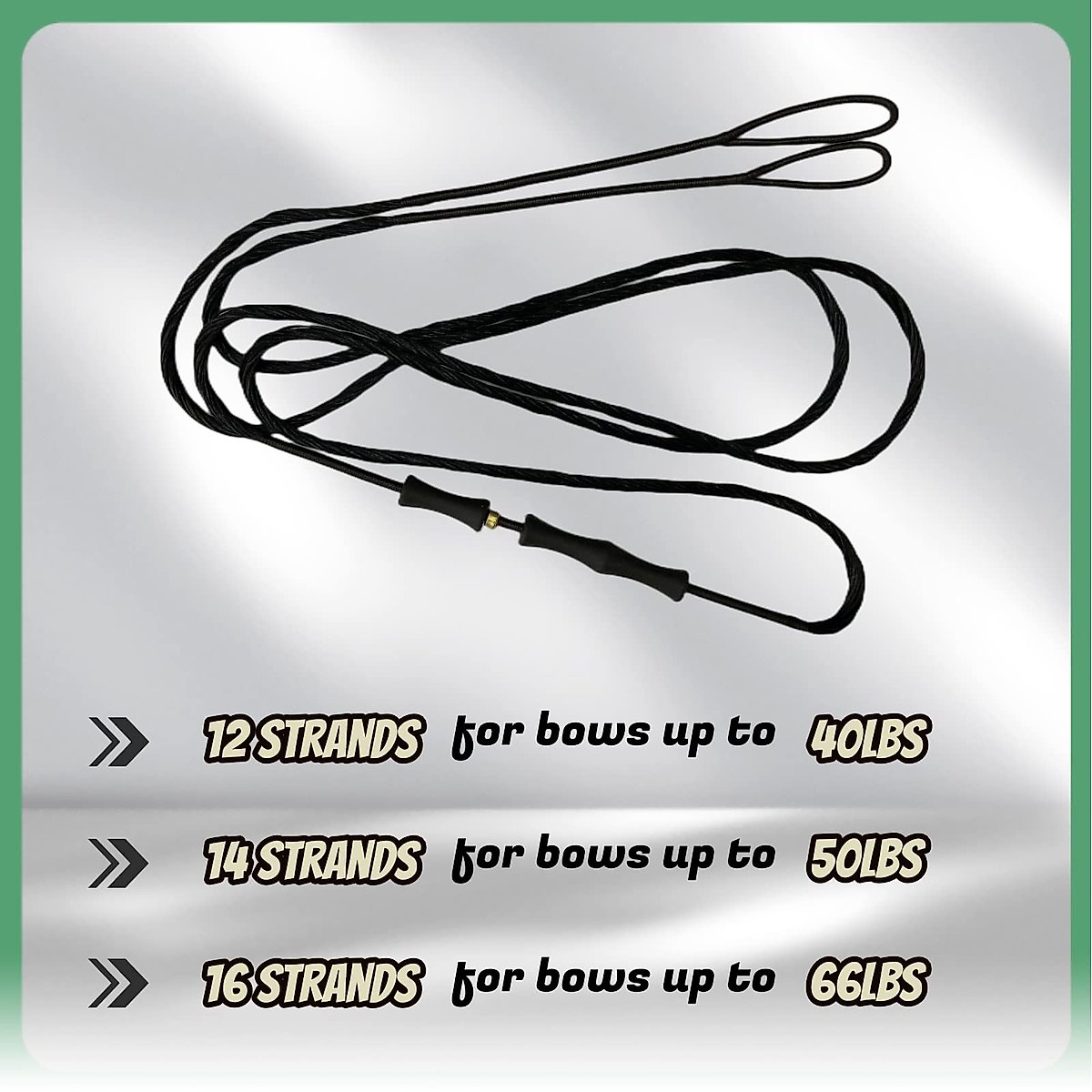 DEERACE Traditional Recurve Bow String and Bowstring Finger Savers Set, Dacron Bow String with Finger Guards (AMO 58” (Actual Length 54”), 16 Strands (Recommended for up to 65 lbs))