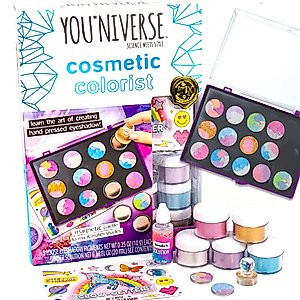 You*Niverse Cosmetic Colorist by Horizon Group USA: Create 15 Hand Pressed Eyeshadows, STEAM Kit, Includes Magnetic Palette, Colorful Pigments, Tamper Tool & More, Multi