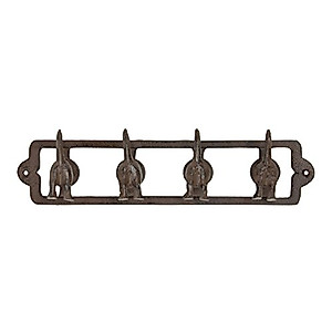 Upper Deck Wagging Dog Tails Family Pet Quad Cast Iron Key Leash Hooks Wall Decor