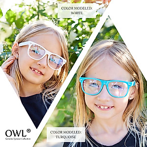 Floral Turquoise Anti UV Blue Light Computer Screen Blocking Glasses Boys Girls