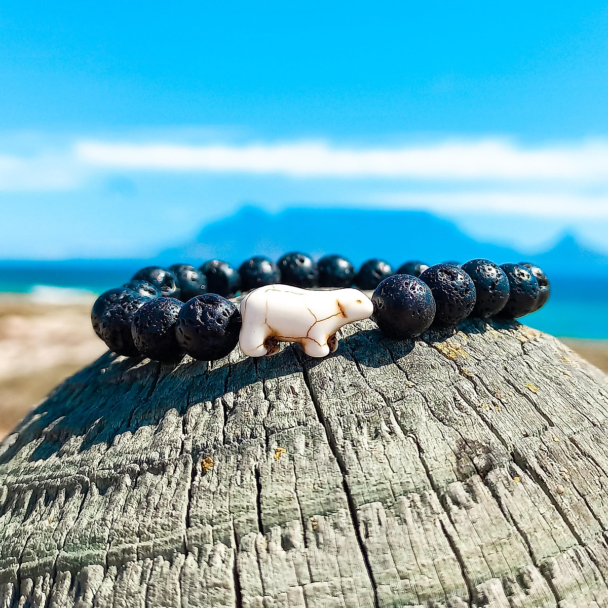 Fahlo Polar Bear Tracking Bracelet, Elastic, supports Polar Bears International, one size fits most for Men and Women