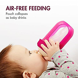 Boon NURSH Reusable Silicone Baby Bottles & NURSH Reusable Silicone Replacement Pouch & Unisex Boon NURSH Silicone Replacement Nipple