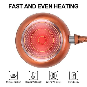 Kitchenware Pots & Pans Basic Kitchen Cookware Set (6-Piece), Nonstick Pots and Pans Set Non-Stick Coating,Multi-function Cookware Set Induction Bottom,Saucepan, Stock Pot, Frying Pan, Rose Gold