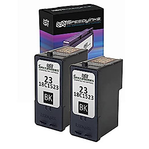Speedy Inks Remanufactured Ink Cartridge Replacement for Lexmark 23 (Black, 2-Pack)