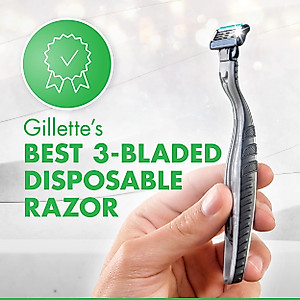 Gillette Mach3 Men's Disposable Razor, Sensitive, 6 Razors