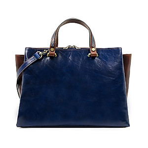 Time Resistance Leather Handbag for Women - Italian Handmade Bag - Top Handle Bag - Ladies Handbag - Cowhide Purse - Shopper