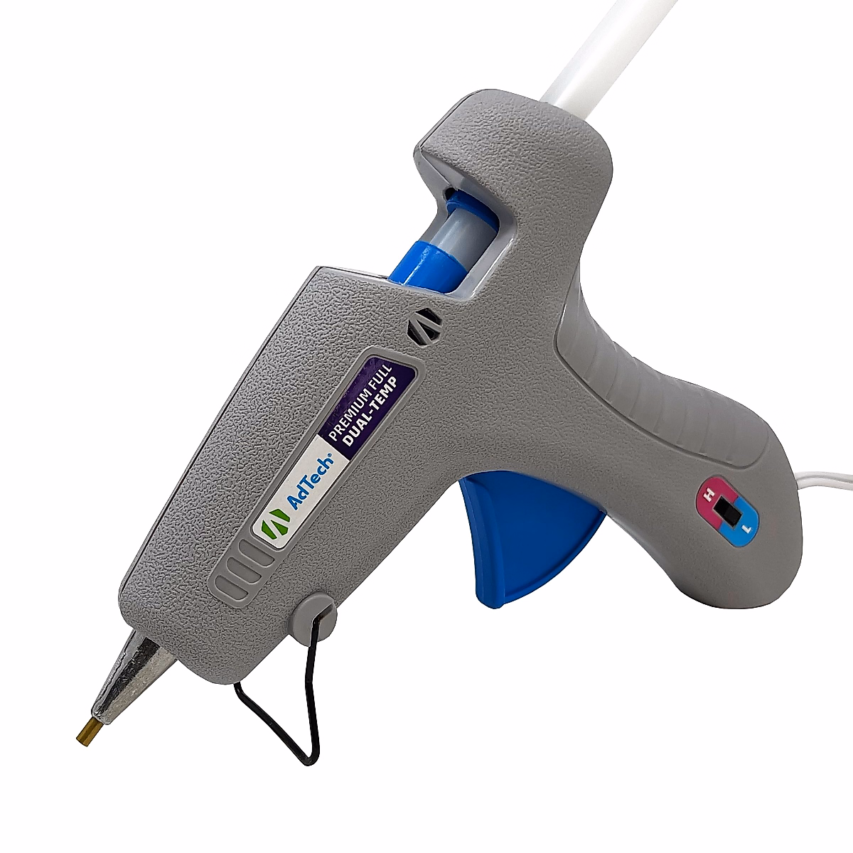 AdTech 0453 2-Temp Dual Temperature Hot Glue Gun Full Size, White