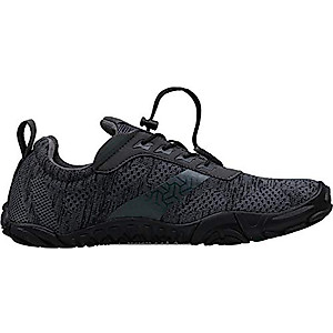 WHITIN Men's Trail Running Shoes Minimalist Barefoot 5 Five Fingers Wide Width Toe Box Size 8.5 Gym Workout Fitness Low Zero Drop Hiking Road Runners Flat Sneakers Weightlifting Minimus Grey 41