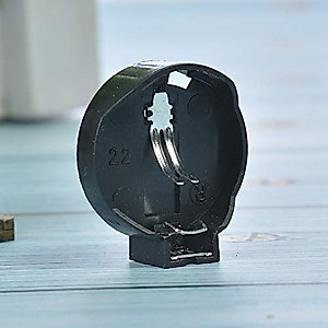 Comimark 10 Pcs CR2450 Coin Cell Button Battery Socket Holder 2 Pins Black AD