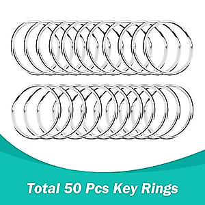 Segauin 100 Pcs Premium Swivel Snap Hooks with Key Rings,Metal Lanyard Keychain Hooks Lobster Clasps for Key Jewelry DIY Crafts 1.25inch/32mm(50 Pcs Lanyard Snap Hooks+50 Pcs Key Rings)
